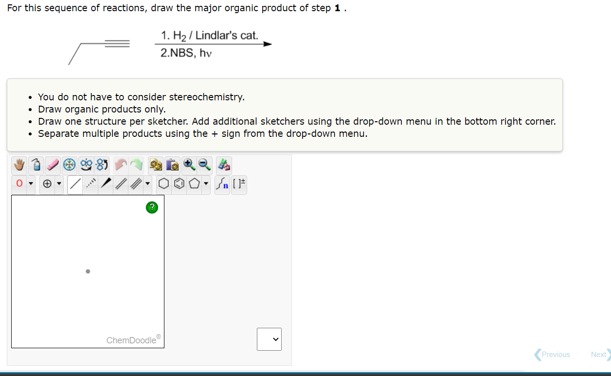 Solved For this sequence of reactions, draw the major | Chegg.com