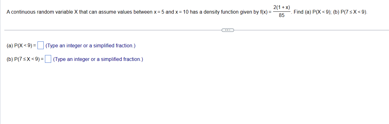 Solved A continuous random variable X that can assume values | Chegg.com