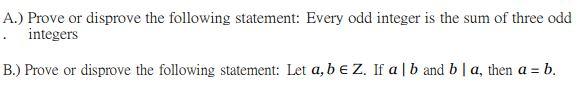 Solved A.) Prove or disprove the following statement: Every | Chegg.com