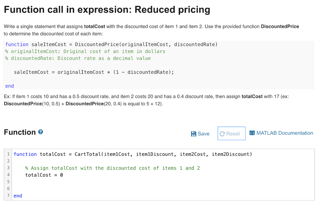 Solved Function call in expression: Reduced pricing Write a | Chegg.com Solved Function call in expression: Reduced pricing Write a | Chegg.com