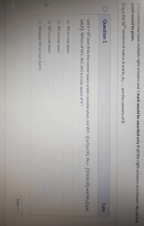 Solved 1) Questions may have multiple right answers and 1 | Chegg.com