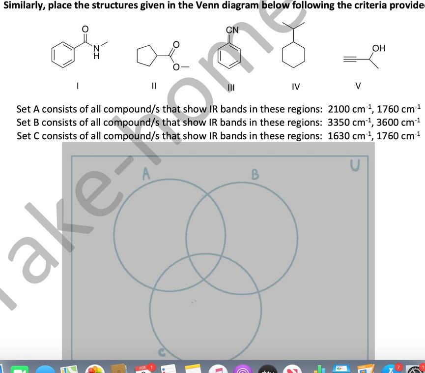 Solved Similarly, place the structures given in the Venn | Chegg.com