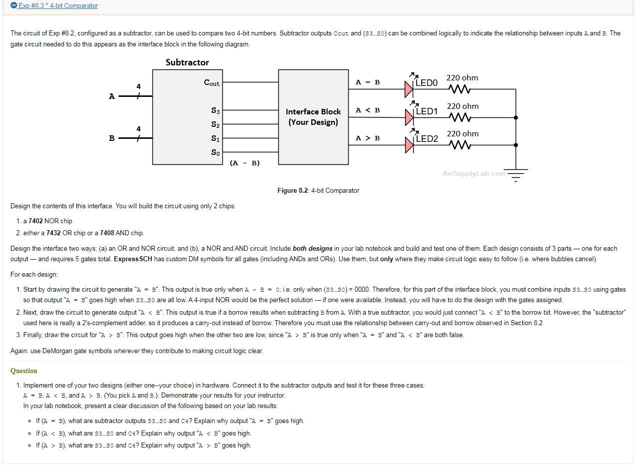 Refer to Lab 8.2 and 8.3 and solve the chart and | Chegg.com