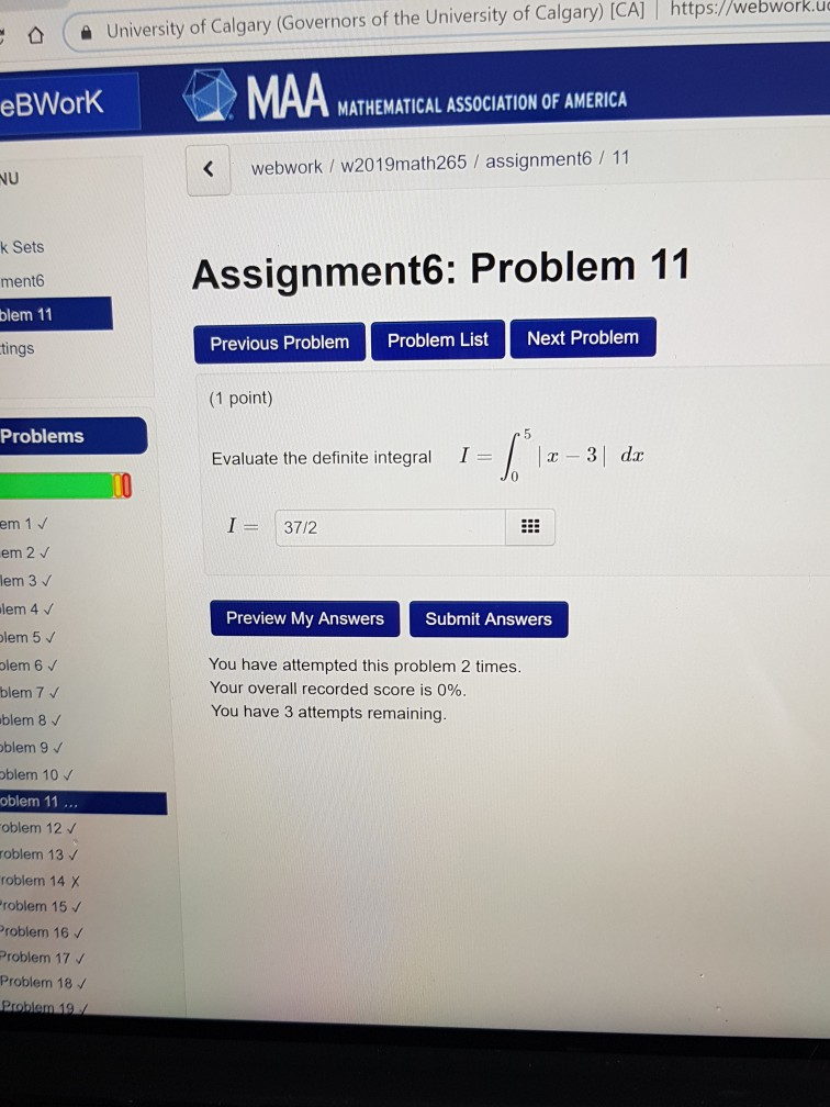 Solved https://webwork.u 0 University of Calgary (Governors | Chegg.com