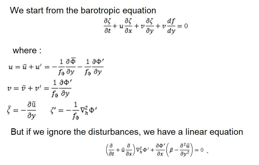 Solved We start from the barotropic equation | Chegg.com