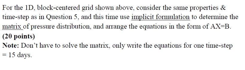 5. For the 1D, block-centered grid shown below, | Chegg.com