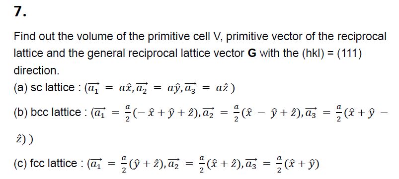 Solved Find out the volume of the primitive cell V, | Chegg.com