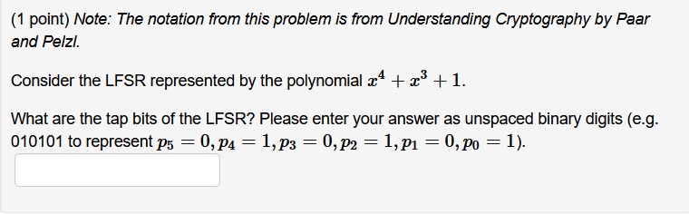 Solved (1 point) Note: The notation from this problem is | Chegg.com