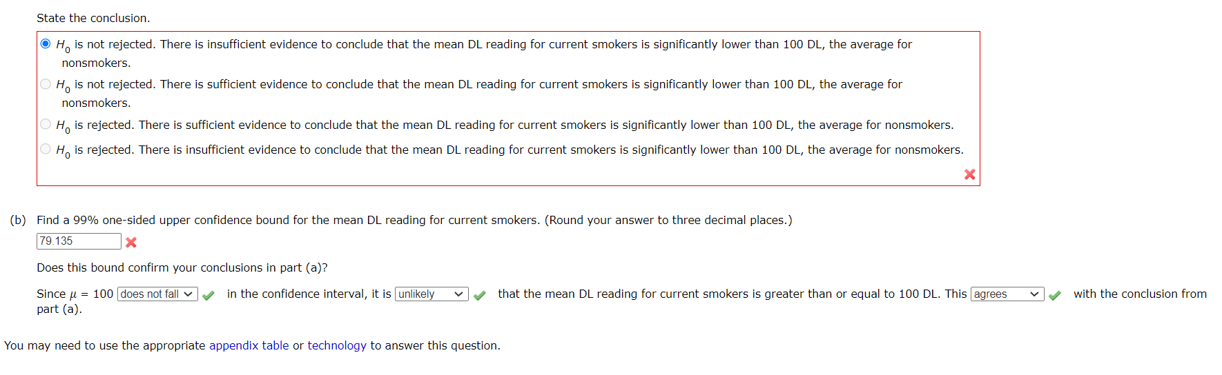 Solved a) Do these data indicate that the mean DL reading | Chegg.com