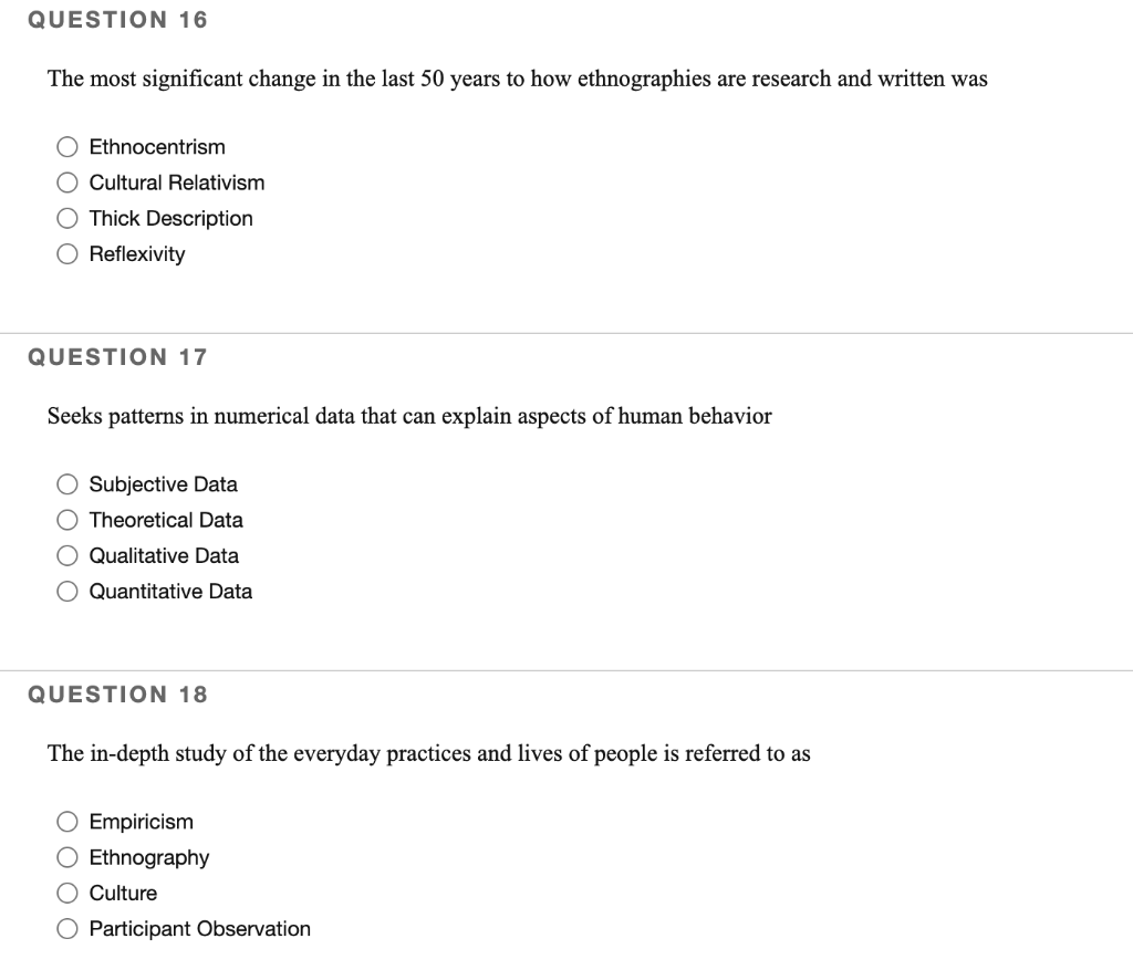 Solved QUESTION 16 The most significant change in the last | Chegg.com