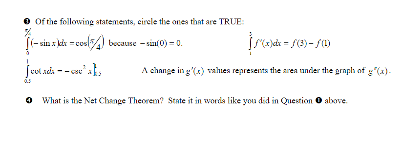 Solved (3) Of the following statements, circle the ones that | Chegg.com