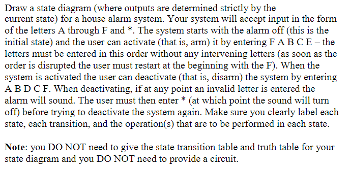 Draw a state diagram (where outputs are determined | Chegg.com