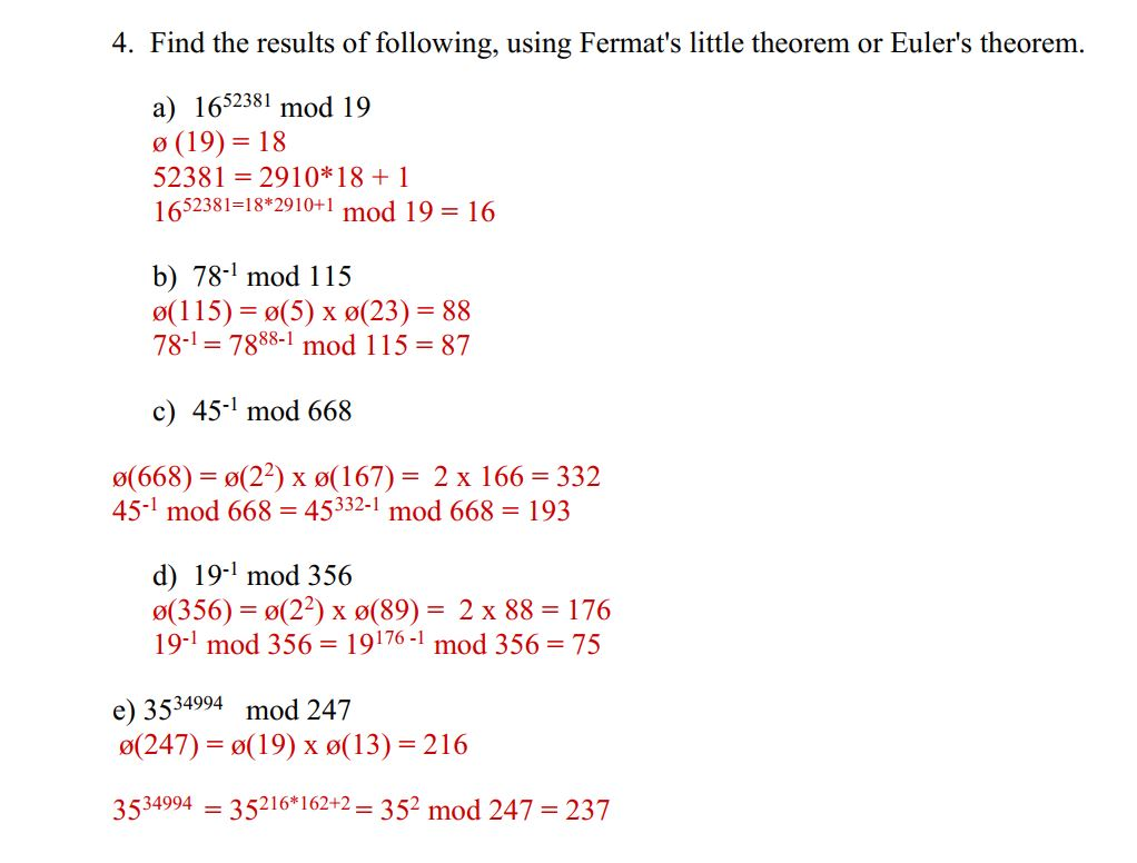 Fermats Little Theorem
