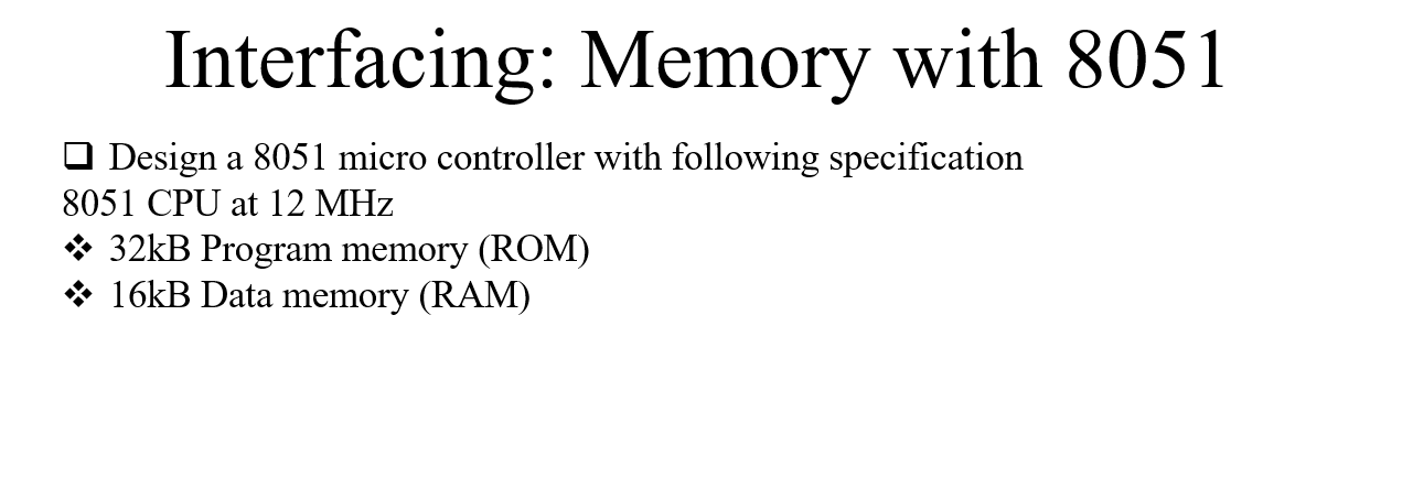 Solved Interfacing: Memory with 8051 Design a 8051 micro | Chegg.com
