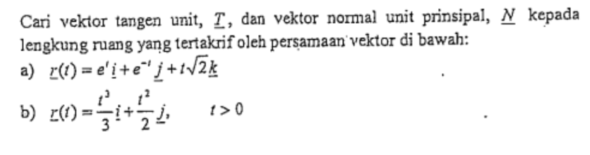 Solved find the unit tangent vector T, and the principal | Chegg.com