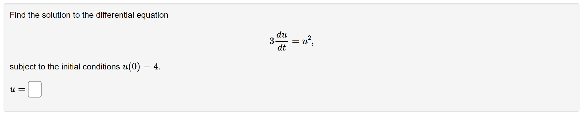 Solved Find the solution to the differential equation | Chegg.com