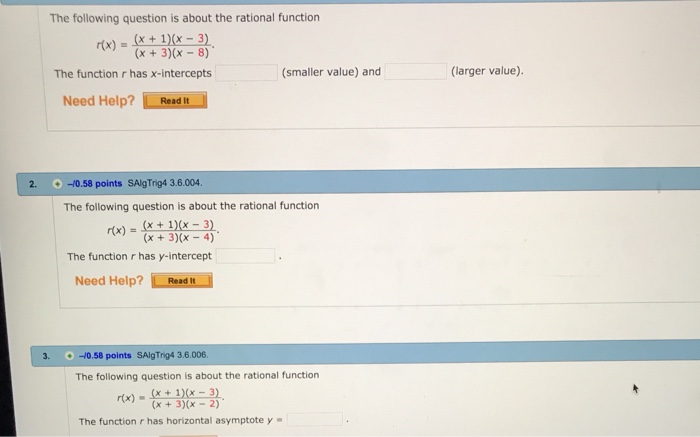 Solved The Following Question Is About The Rational Function
