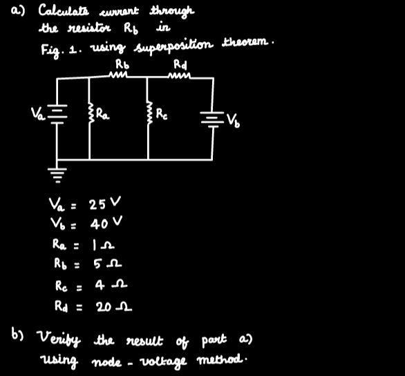 Solved A Calculate Current Through The Resistor In Rb Using