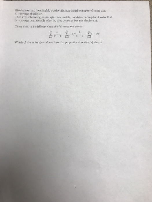 Solved Give interesting, meaningful, worthwhile, non-trivial | Chegg.com