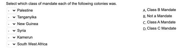Solved Select which class of mandate each of the following | Chegg.com