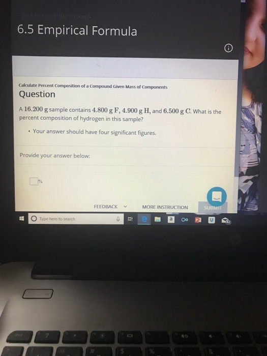 Solved 6.5 Empirical Formula Calculate Percent Composition | Chegg.com