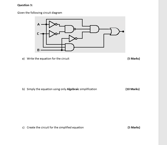 Solved Given the following circuit diagram a) Write the | Chegg.com