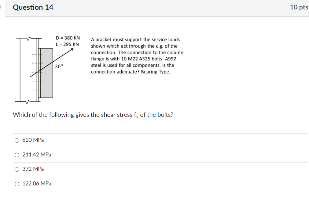 Solved A bracket must support the service loads shown which | Chegg.com