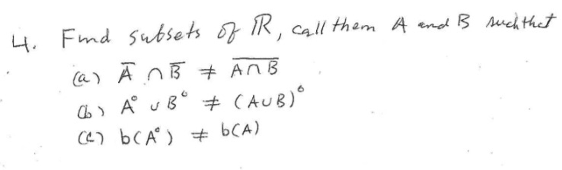 Solved Find subsets of R, ﻿call them A and B | Chegg.com