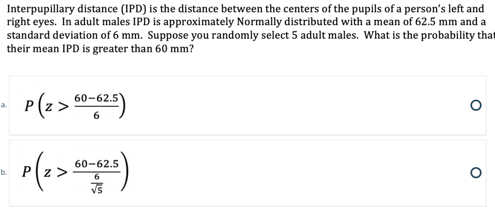 Solved Interpupillary distance (IPD) is the distance between | Chegg.com