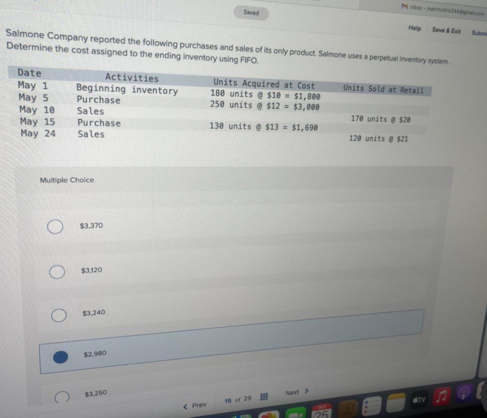 Solved Salmone Company reported the following purchases and | Chegg.com
