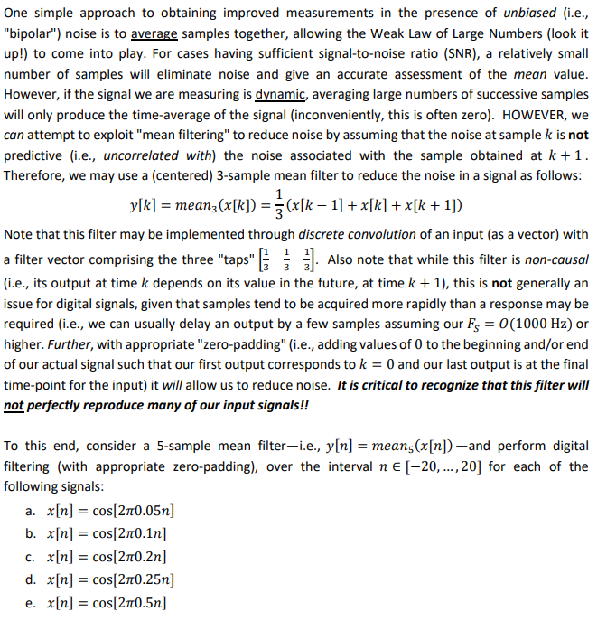 Solved One simple approach to obtaining improved | Chegg.com