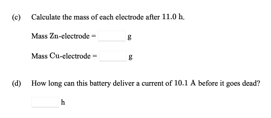Solved A zinc-copper battery is constructed as follows: Zn | | Chegg.com