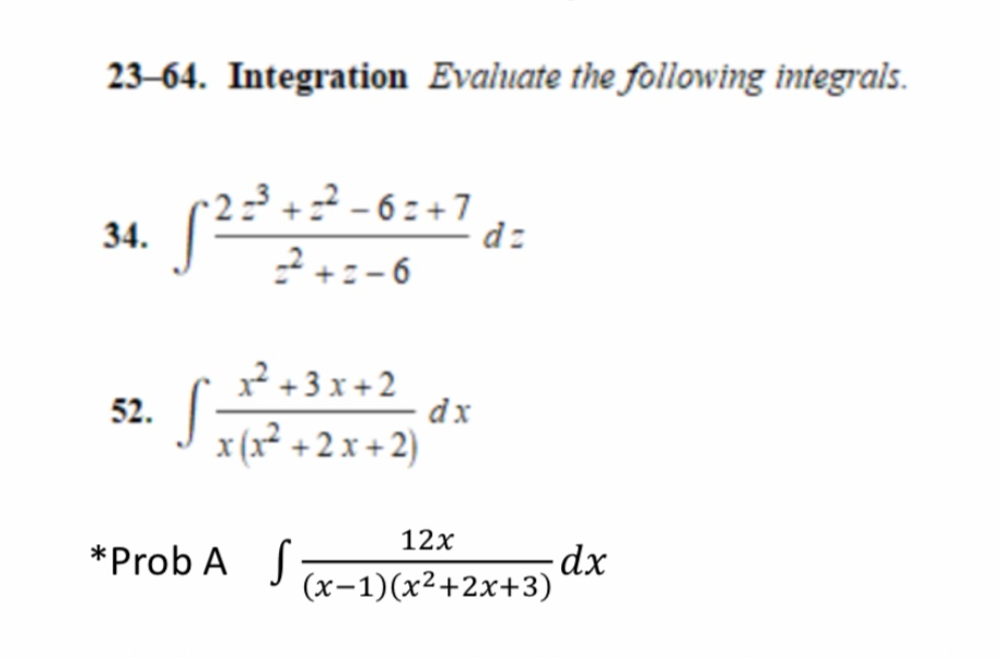 Solved 23-64. Integration Evaluate the following integrals. | Chegg.com