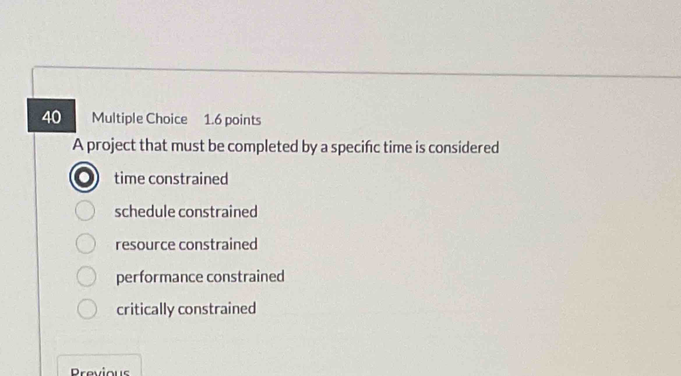 Solved A project that must be completed by a specific time | Chegg.com
