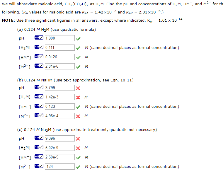 Solved we will abbreviate malonic acid, CH2(СОЗН)2 as H2M. | Chegg.com