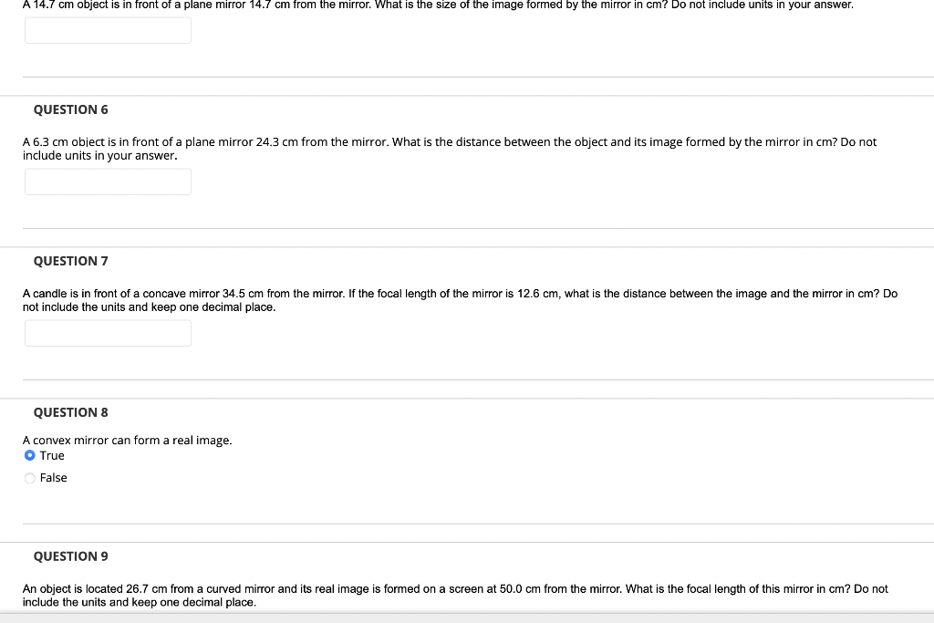Solved A 14.7 cm object is in front of a plane mirror 14.7 | Chegg.com