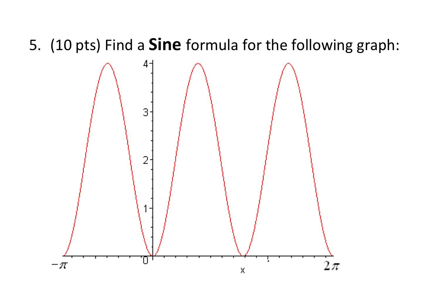 Solved 5. (10 pts) Find a Sine formula for the following | Chegg.com