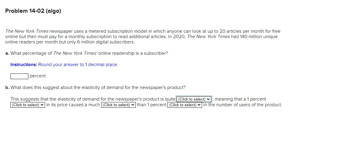 Solved Problem 14-02 (algo)The New York Times newspaper uses | Chegg.com