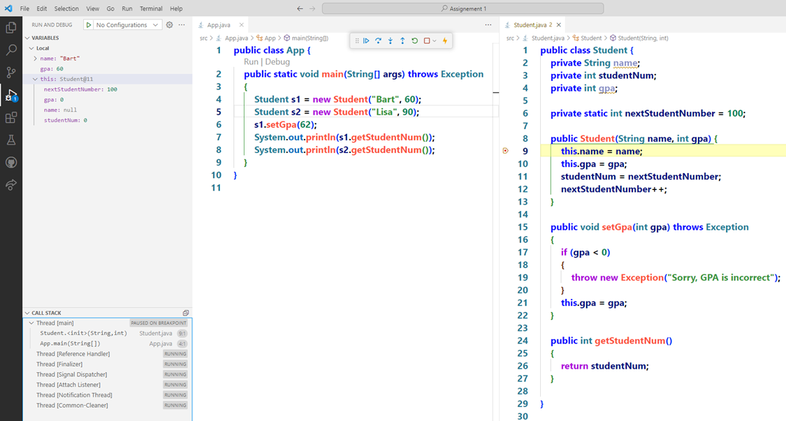 Solved Take a look at the included code. Run the program | Chegg.com