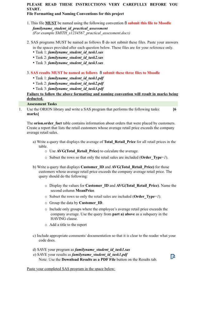 Solved PLEASE READ THESE INSTRUCTIONS VERY CAREFULLY BEFORE | Chegg.com
