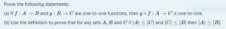 Solved Prove the following statements: Rectangular (a) Iff: | Chegg.com