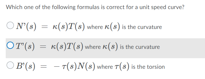 Solved You know that y(s) is a unit speed curve, has | Chegg.com