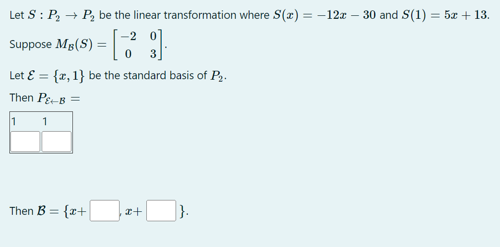 Solved Let S:P2→P2 be the linear transformation where | Chegg.com