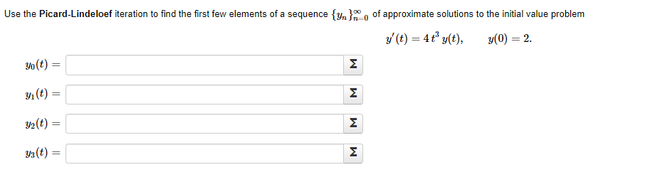 Solved Use the Picard-Lindeloef iteration to find the first | Chegg.com