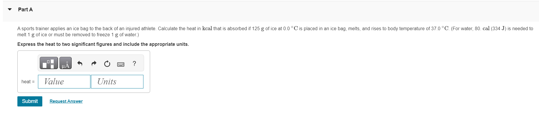 Solved melt 1 g of ice or must be removed to freeze 1 g of | Chegg.com