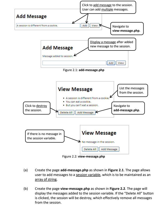 Solved Click to add message to the session. User can add | Chegg.com