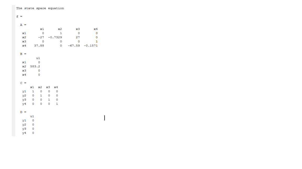 Solved Using MATLAB convert the following state space to | Chegg.com