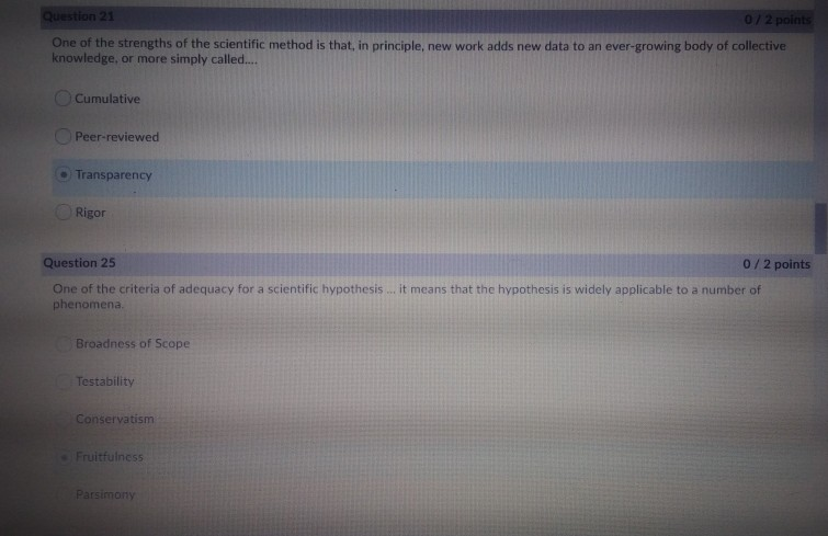 Solved One Of The Strengths Of The Scientific Method Is Chegg