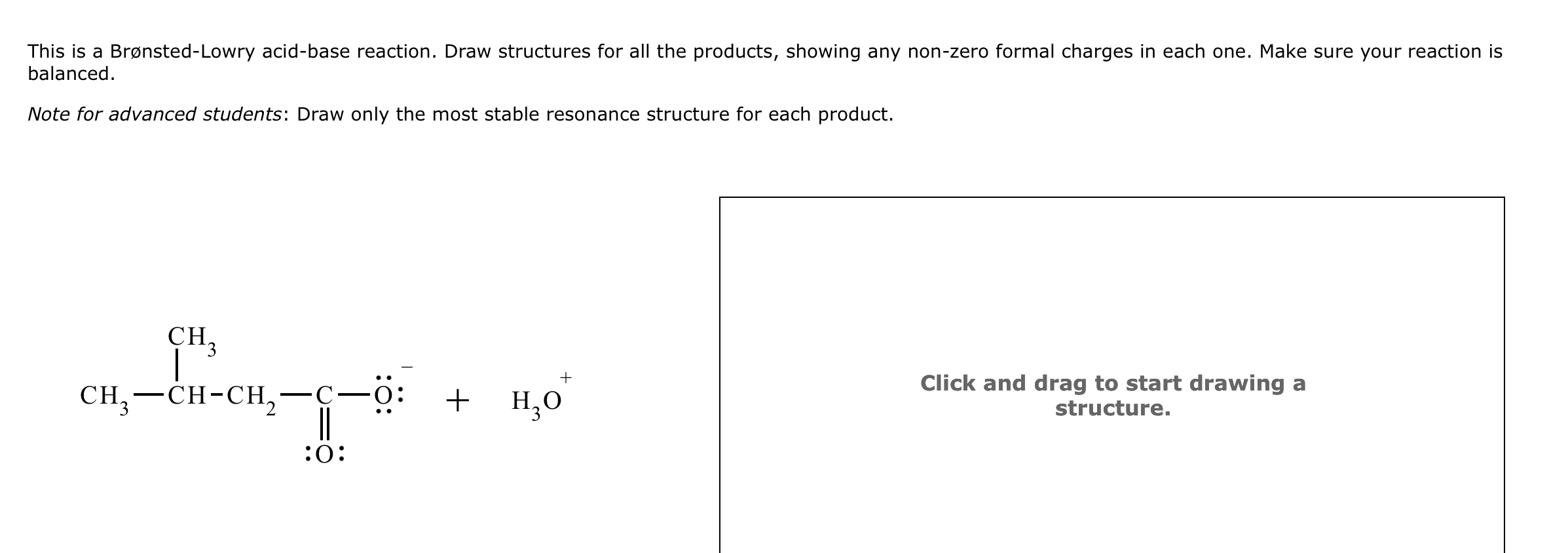 Solved This is a Brønsted-Lowry acid-base reaction. Draw | Chegg.com
