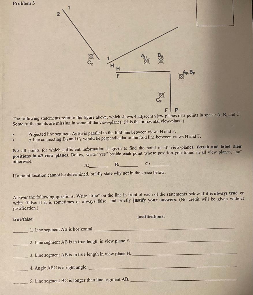 Solved Problem 3 The following statements refer to the | Chegg.com